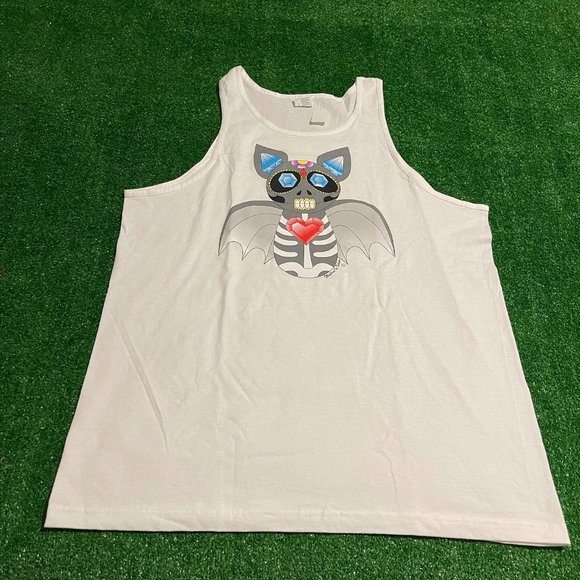 Alstyle | Shirts | Alstyle Batty Bones Bat Candy Skull Tattoo Art ...